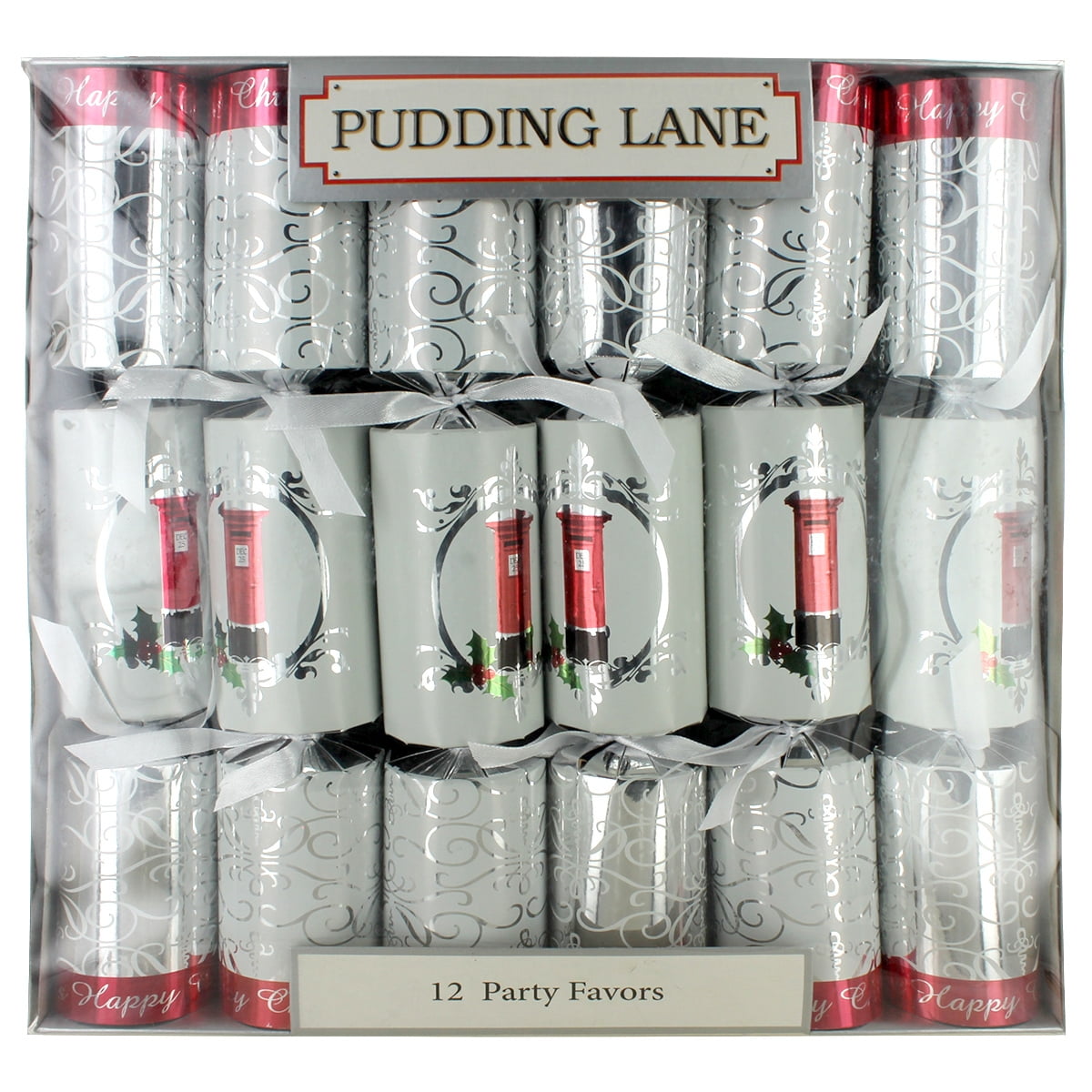 Pudding Lane Red Pillar Box Christmas Crackers - 12 Pack - Walmart.com