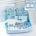 Cute Colored Pencil Case 12 Compartment 90° Wide Opening Pencil Bag Pin ...