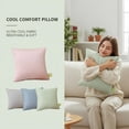 Cooling Pillow Covers , Waffle Weave Breathable Fabric Throw Pillow ...