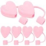 12 Pcs Straw Dust Plug Strawberry Decor Paw Silicone Straw Tips ...