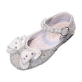 BXJX Girls Dress Shoes, Non Slip Flat Heel Ankle Strap Fashion Kids ...