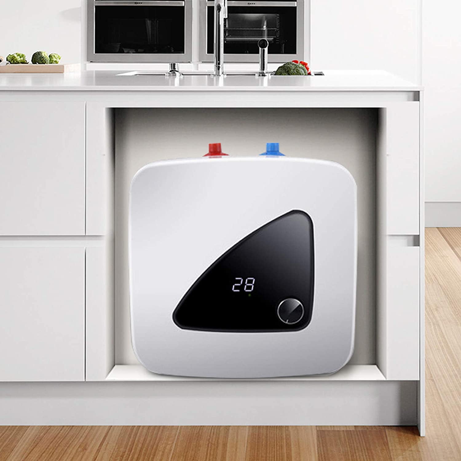 1.5KW Portable 8L Electric Hot Water Heater Storage Tank Shower Sink ...