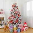 Ktaxon 7FT Pre-lit Christmas Tree, Snow Flocked Artificial Xmas Pine ...