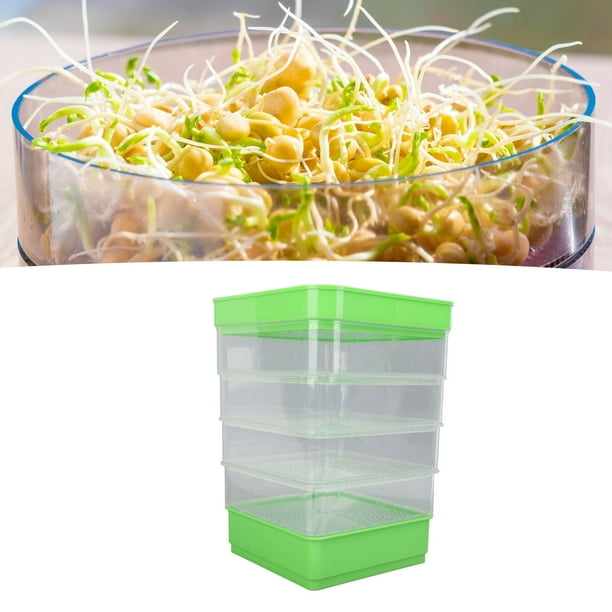 Seed Sprouter Kit Stackable Seedling Tray 4 Tier Space Saving Seed ...
