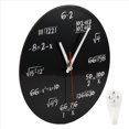 Black White Math Formula Decor Wall Clock, Educational Equation Home ...