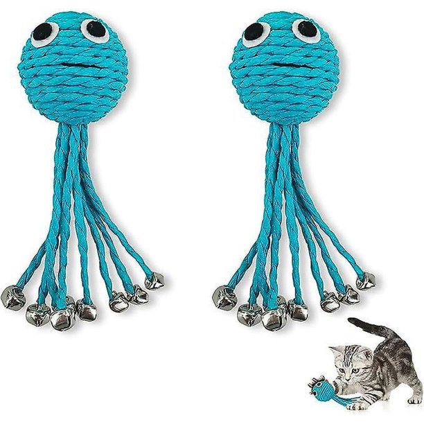 SM Interactive Blue Paper Octopus Cat Toys (2-Pack) - Scratching and ...