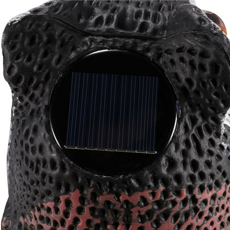 Owl Scarecrow Sculpture Solar Powered Lawn Light & Sound Owl Figurine ...