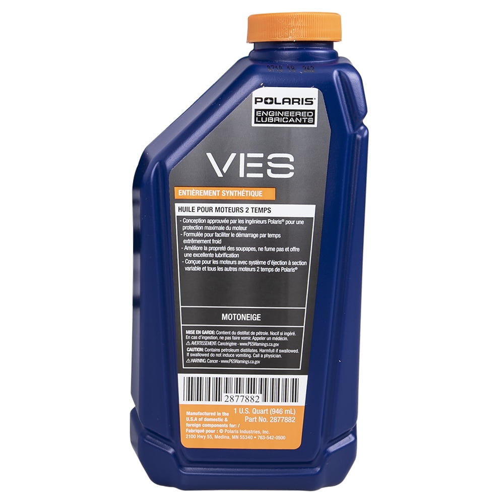 Polaris 2877882 VES Full Synthetic 2-Cycle Engine Oil 1 Quart Bottle ...