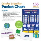 Learning Resources Teaching Calendar/Weather Pocket Chart for Preschool ...