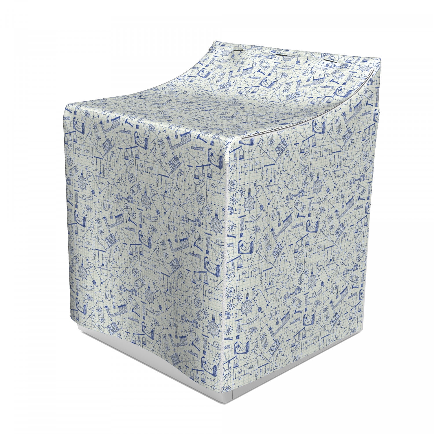 Physics Washer Cover, Themed Technical Formula and Drawings on Squared ...