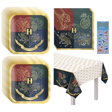 Harry Potter Birthday Party Kit for 16: Tablecloth, Banner, Balloons ...