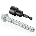 3/8" x 4" Zinc Plated Large Diameter Concrete Screw for Anchoring to ...