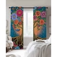 Abstract Colorful Flower Blackout Curtains for Bedroom Living Room ...