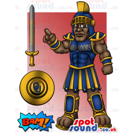 Roman Soldier Plush SPOTSOUND Mascot Drawing Design With Extra Gadgets ...