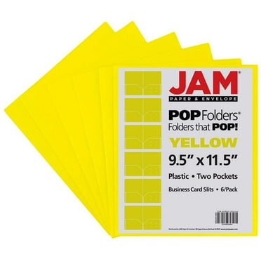 JAM Paper Plastic Heavy Duty Plastic 2 Pocket Folders, Assorted ...