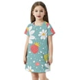 BZSMCE Short Sleeve dress Dress Casual Cotton Dresses-Flower Grass ...