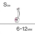 14g 6mm 8mm 10mm 12mm Astm F 136 Titanium Belly Button Rings Earring Cz
