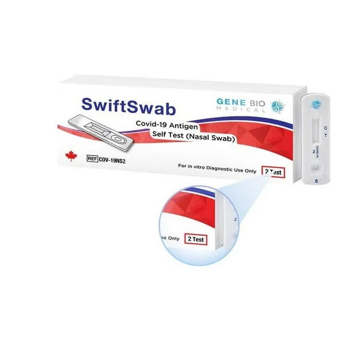 SwiftSwab COVID Rapid Test, 2 Tests (Expiry: APR 2026) - Walmart.ca