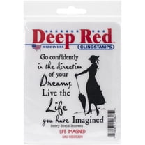 Deep Red Cling Stamp 3"X4"-Old Books Border - Walmart.com