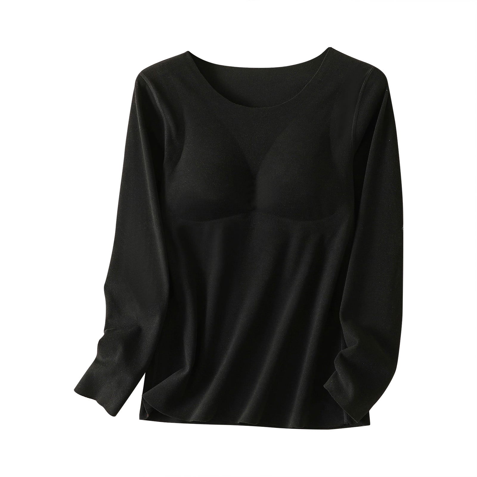 Click here for Lenpel Womens Thermal Tops Built In Bra Long Sleev... prices