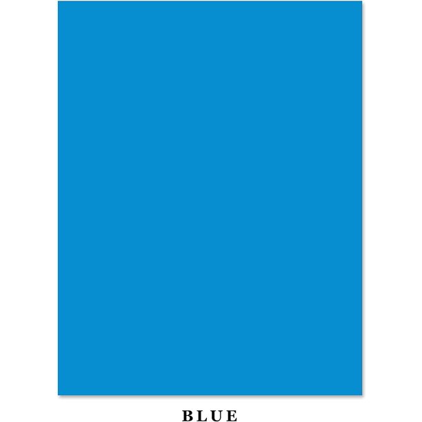Bright Color Card Stock Paper, 65lb. 8.5 X 11 Inches - 50 Sheets - Blue ...