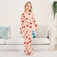 Apple Pattern Cozy Soft Long Sleeves Top and Pants 2 Piece Cool Pjs ...