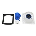 RV Power Outlet 3 Pin External Waterproof Plug Socket Embedded Mounting ...