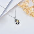 YAFEINI Owl Tree of Life Necklace Sterling Silver Black Tourmaline ...