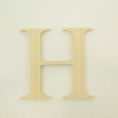 Package of 1, 8 Inch X 1" Thickness Baltic Birch Wood Letter "H" in The ...