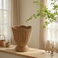 Footed Woven Planter 11.8 Inch Faux Rattan Flower Pot for Plant Lovers ...