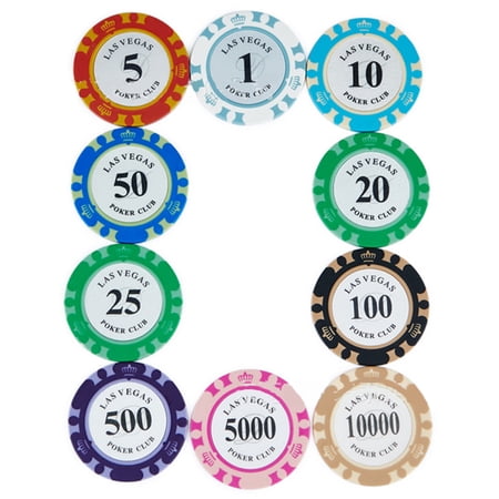 [PD-B2] 100 pieces of two-color crown chips, Texas Poker special clay ...