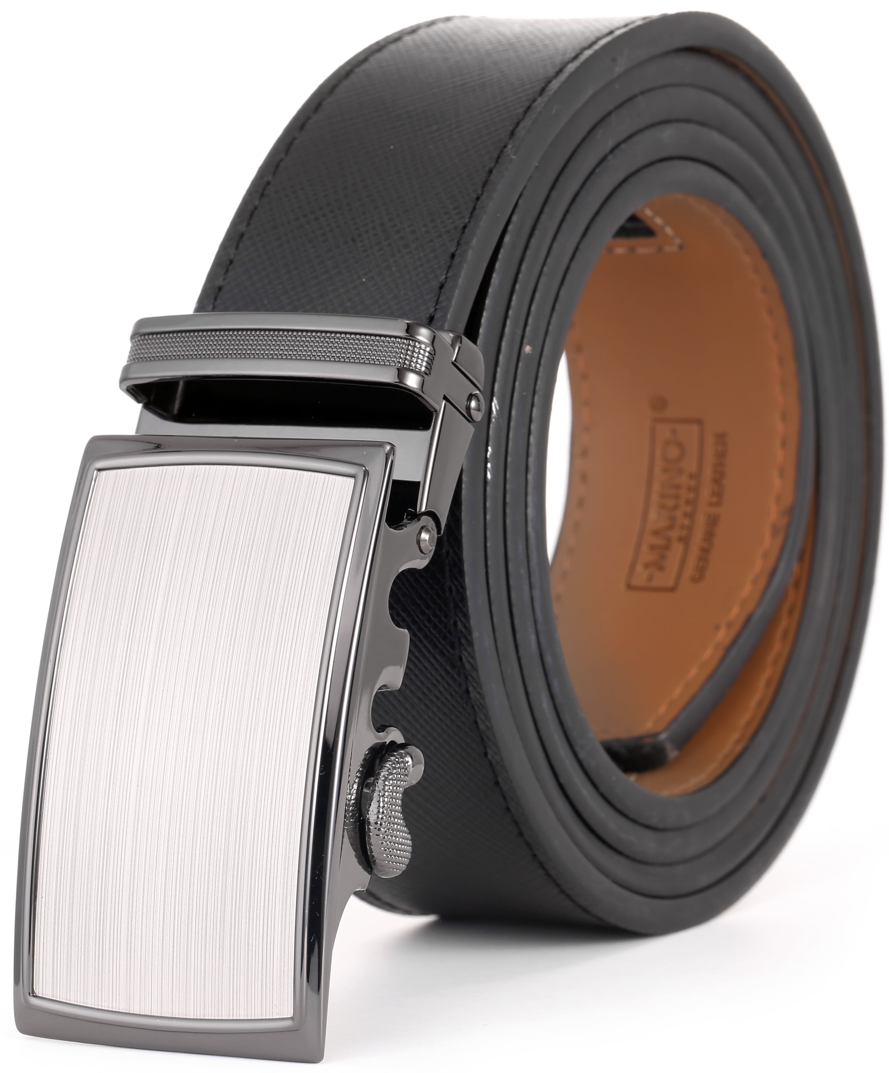 Mio Marino Men’s Wide Rimmed Imprinted Ratchet Belt - Walmart.com