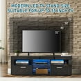 Aukfa Modern LED TV Stand for 55 inch TV, High Gloss TV Cabinet for ...