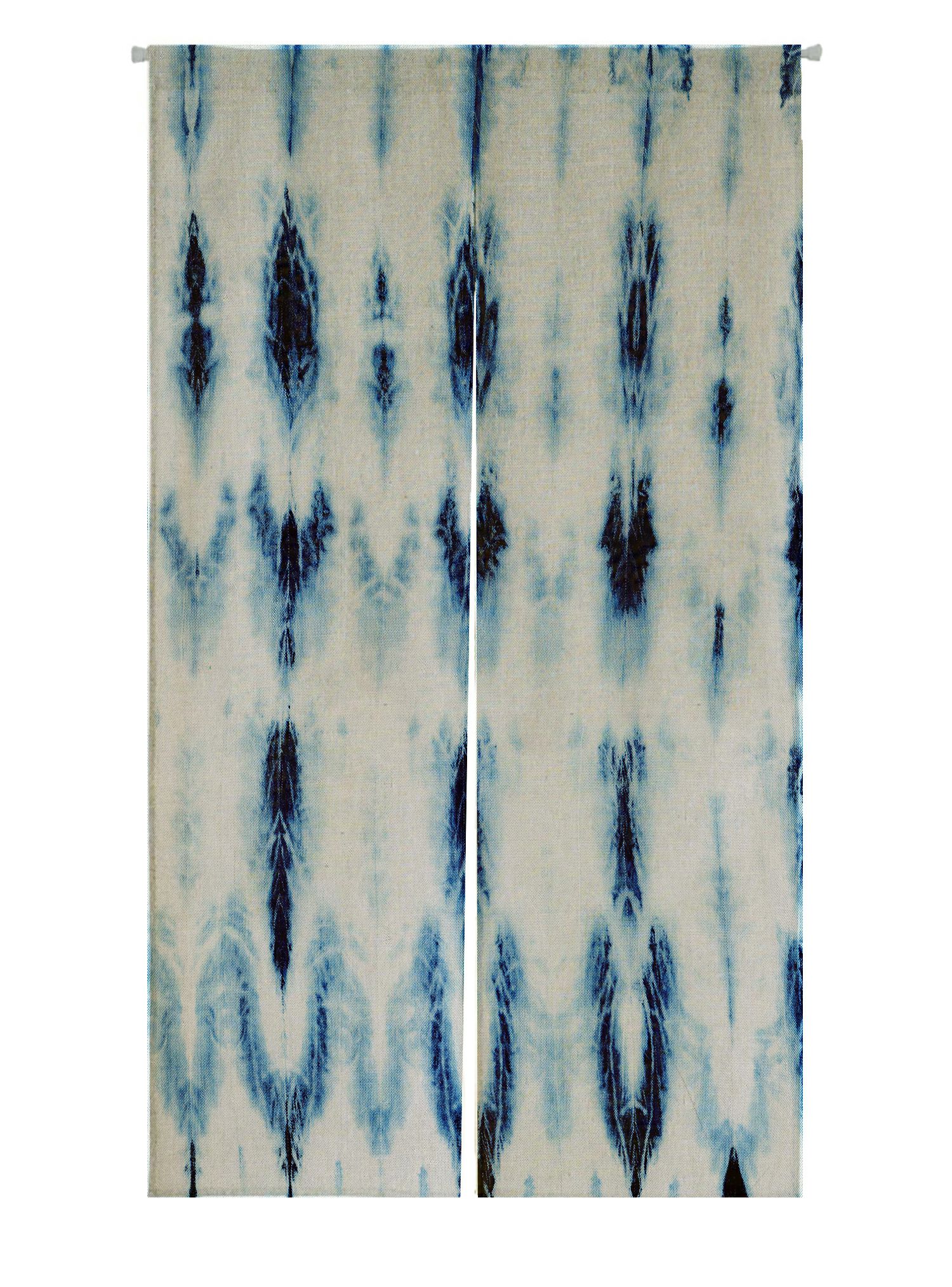 ABPHQTO Tie-Dye Pattern Of Indigo Color On White Silk Japanese Noren ...