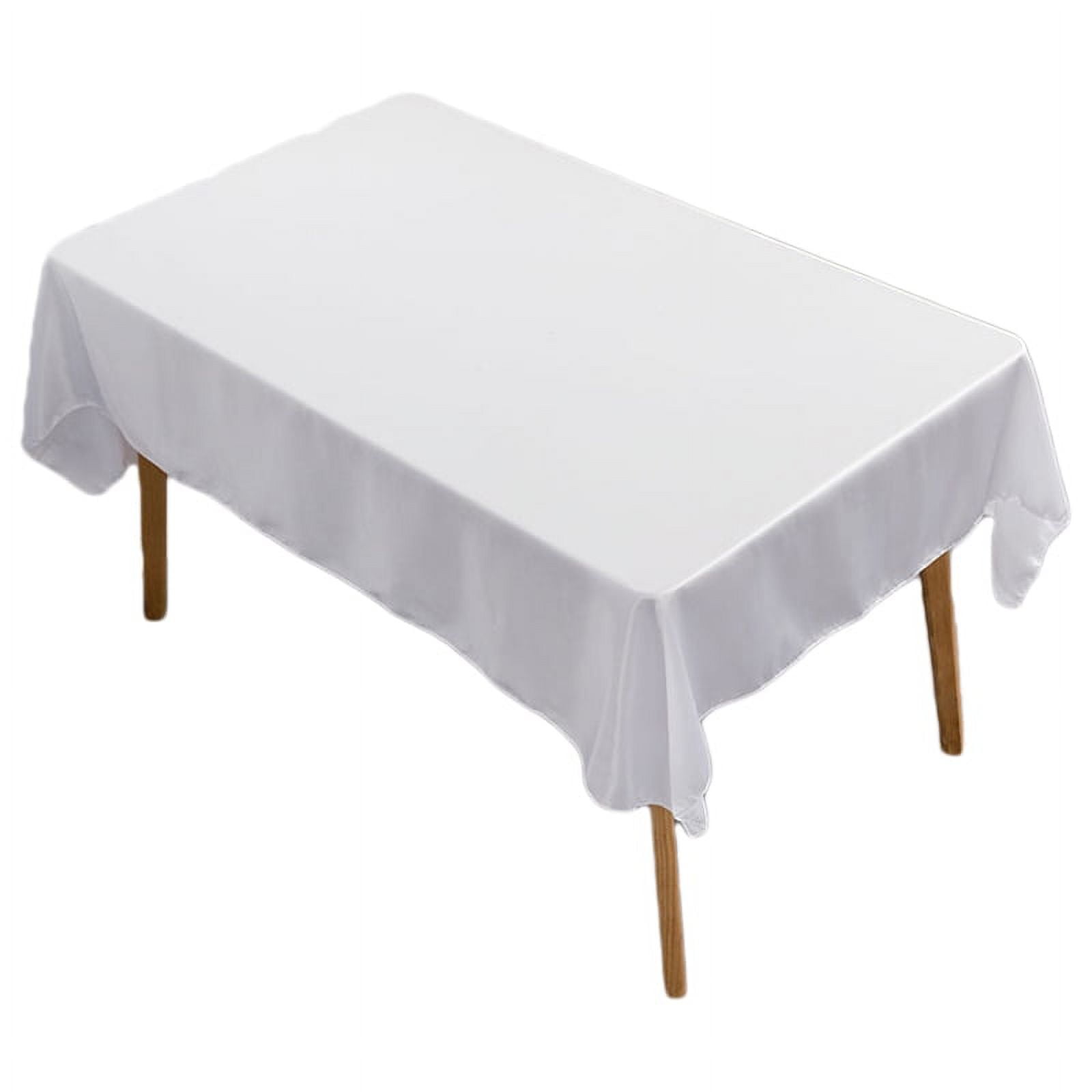 Mantel rectangular blanco para mesa, tela de poliéster de 145x305cm ...