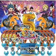 Beyblade Birthday Party Supplies Balloons Plates Decoration Cake Topper ...