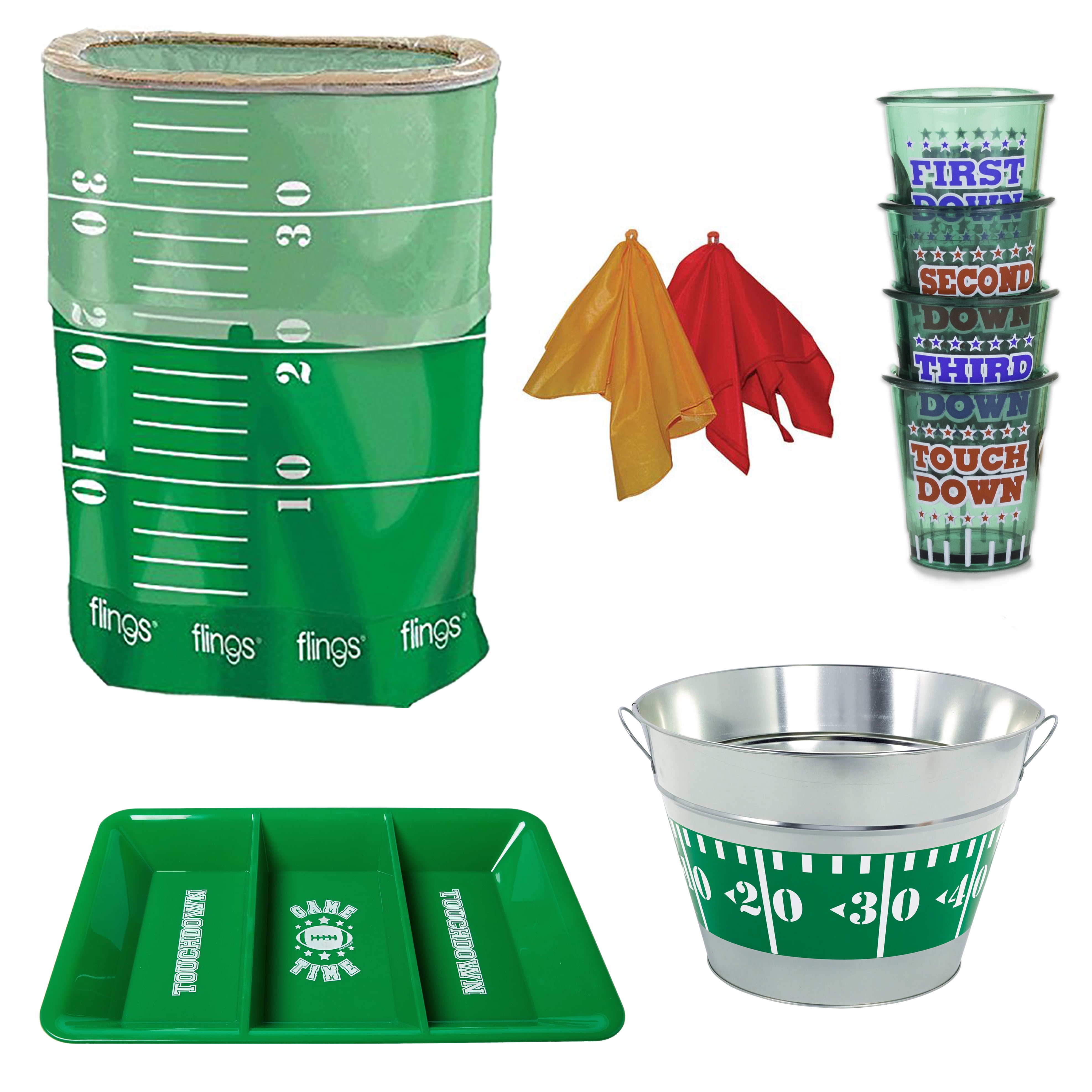Football Field Party Supply Pro Host Reusable 9pc Party Serveware Set ...