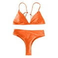 Sexy Solid Color Split Bikini Popular Sexy Swimsuit High Waist Bikini Swimsuits With Underwire
