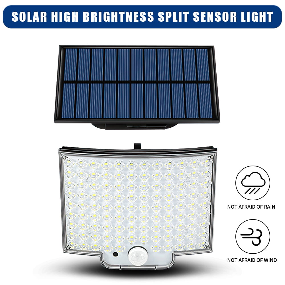 Solar Lights Outdoor, 106 LED 3000LM Solar Powered Motion Sensor Flood Lights, IP65 Waterproof ...