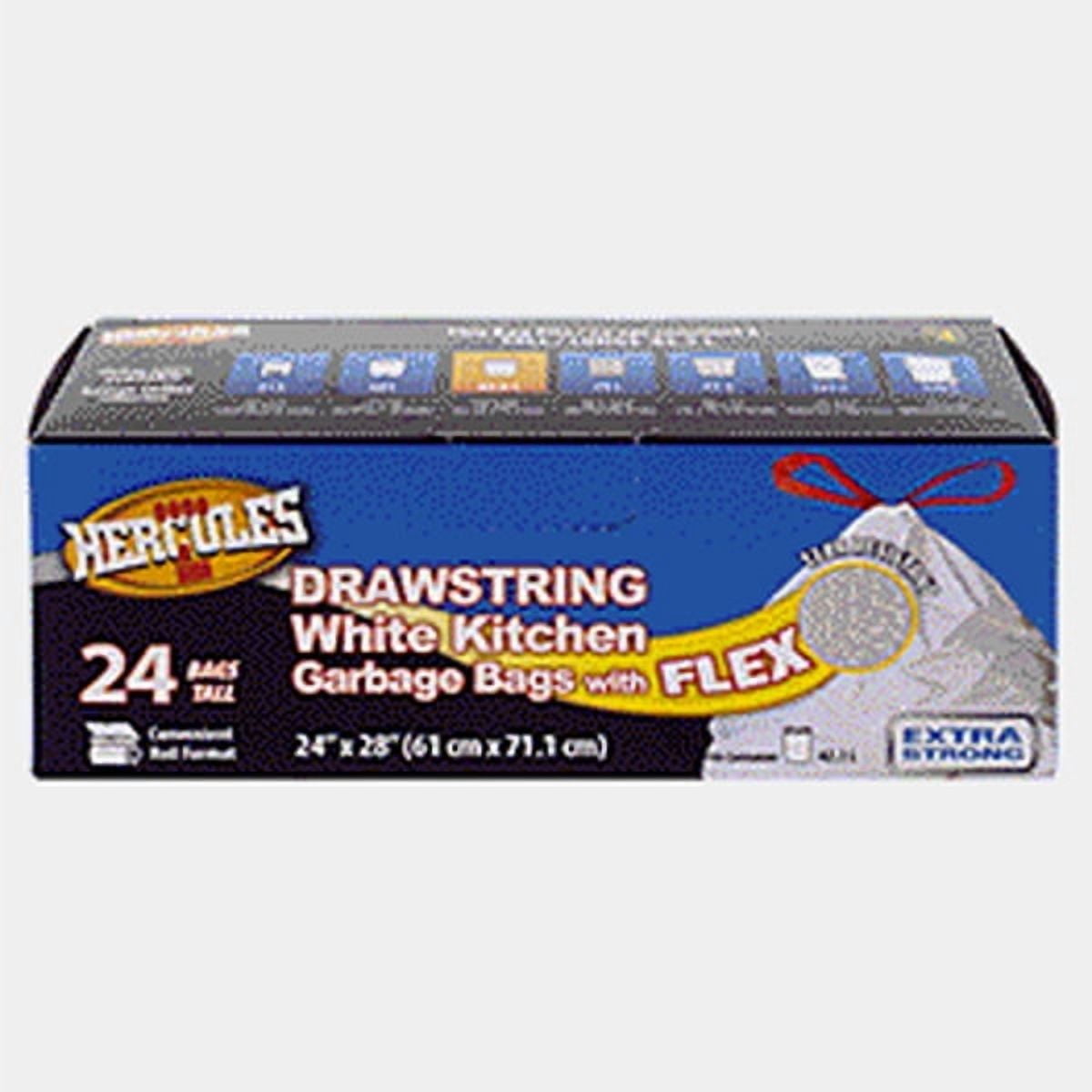 Click here for Hercules Tall White Kitchen Garbage Bags  24 Pack prices