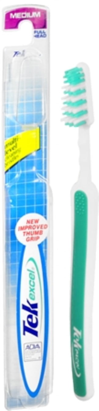 Tek Excel Toothbrush Full Head Medium 1 Each - Walmart.com