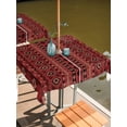 Bohemian Texture Square Outdoor Tablecloth with Umbrella Hole Abstract ...