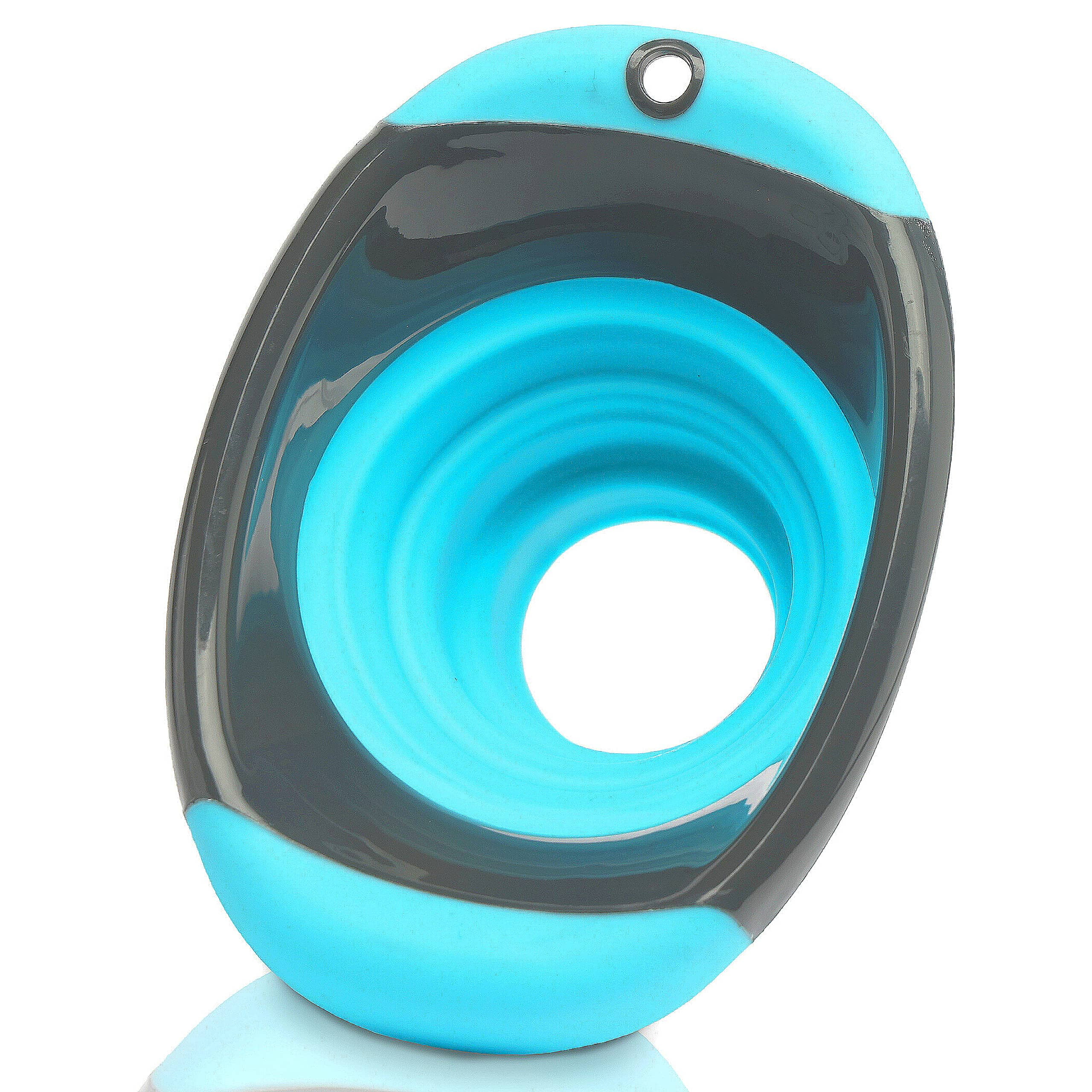 Kitchen Silicone Canning Food Funnel – for Baking, Crafts - Teal/Gray ...