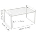 SUNFICON Compact Countertop Rack, Stackable White Kitchen Cabinet Shelf ...