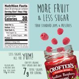 Crofters Organic Seedless Raspberry Fruit Spread, Low Sugar Jam, 16.5 ...