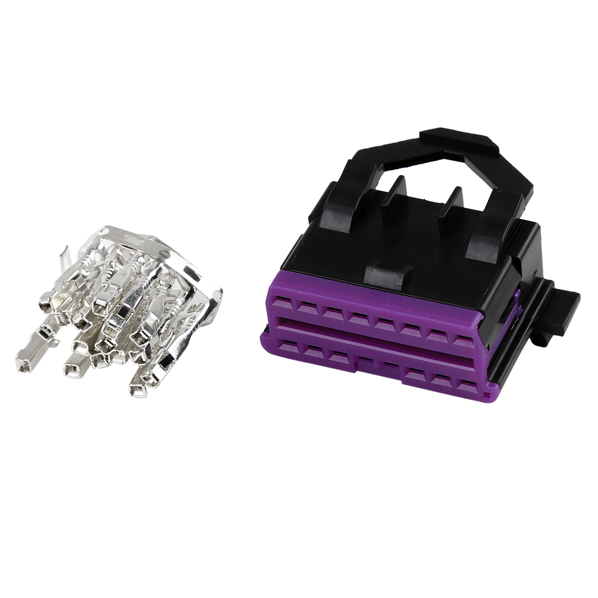 DC 12V OBD2 Car Diagnostic Connector Female Socket w/16 Terminal for VW ...