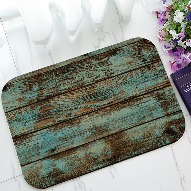 GCKG Vintage Rustic Old Barn Wood Non-Slip Doormat Indoor/Outdoor ...