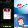 2 Pack No Loitering Violators Will Be Prosecuted Sign, 18"x12" No ...