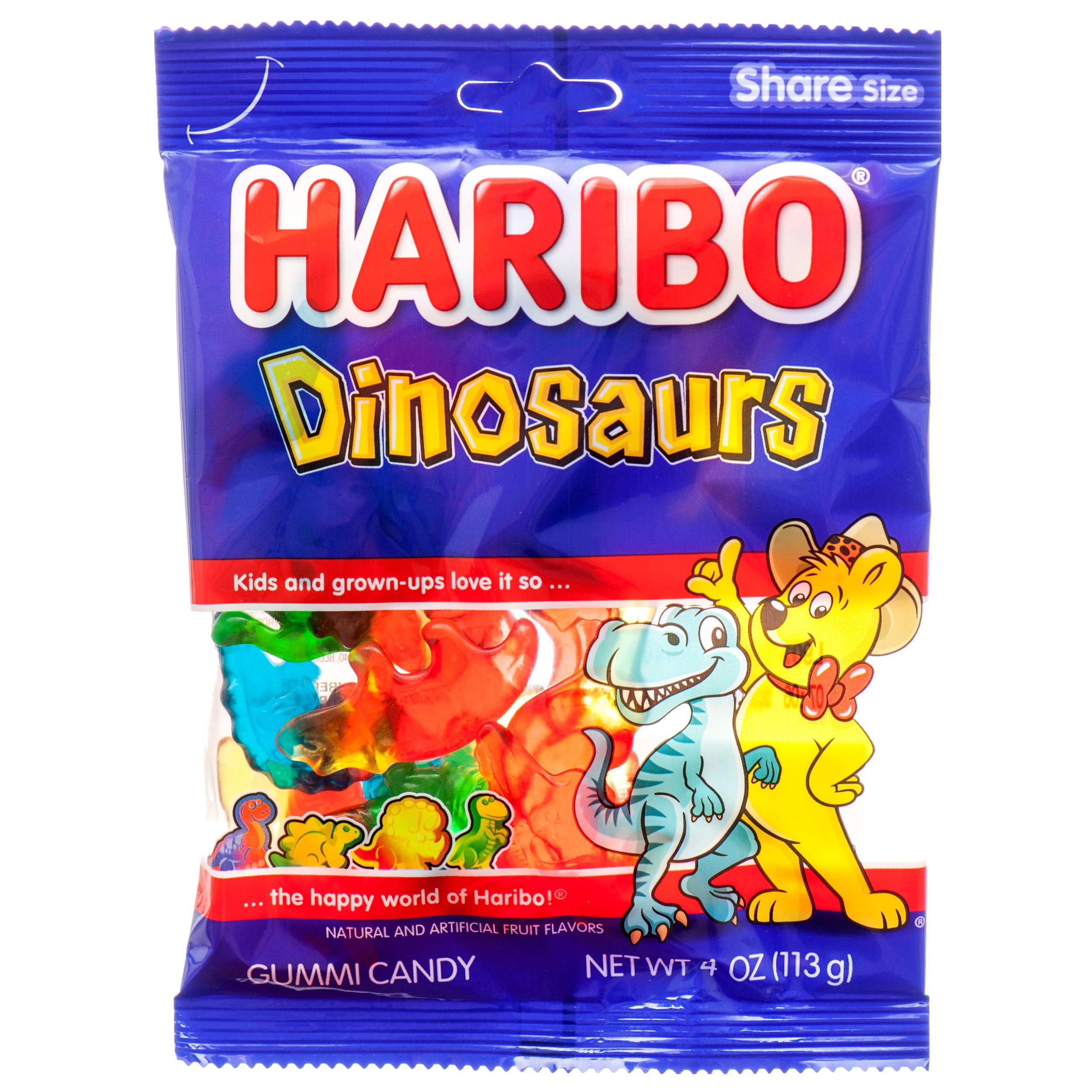 Haribo Dinosaurs Assorted Flavor Gummy Candy 4 oz. Bag (1 Pack) - Walmart.com