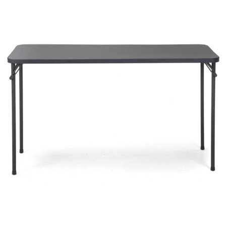 20" x 48" Resin Top Folding Table, Black - Walmart.com - Walmart.com